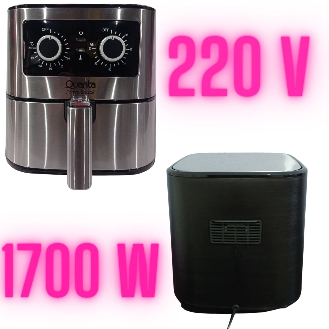 Fritadeira Sem Óleo Air Fry Inox FamilySnack 5,5L 1700W 220V ...