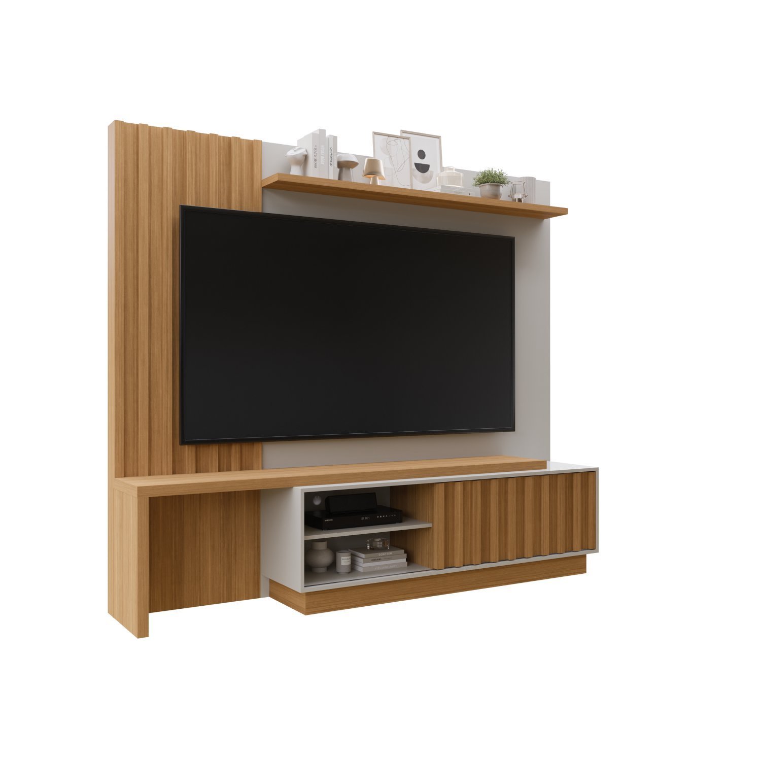 Estante Home para TV até 65 Polegadas 1 Porta Sândalo Espresso Moveis ...