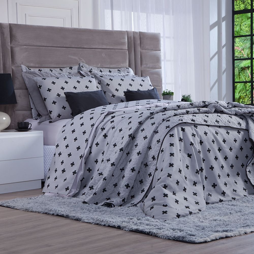 Capa para Edredom Duvet Cama Casal Queen Algodão 150 Fios Essencialle ...