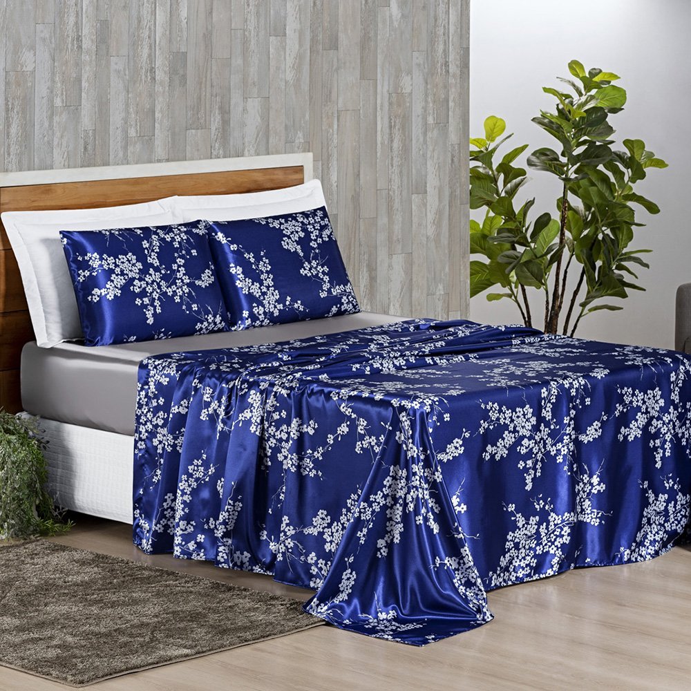 Conjunto Cama Casal Queen Size Kaylee 04 Peças Cetim Charmouse Super ...