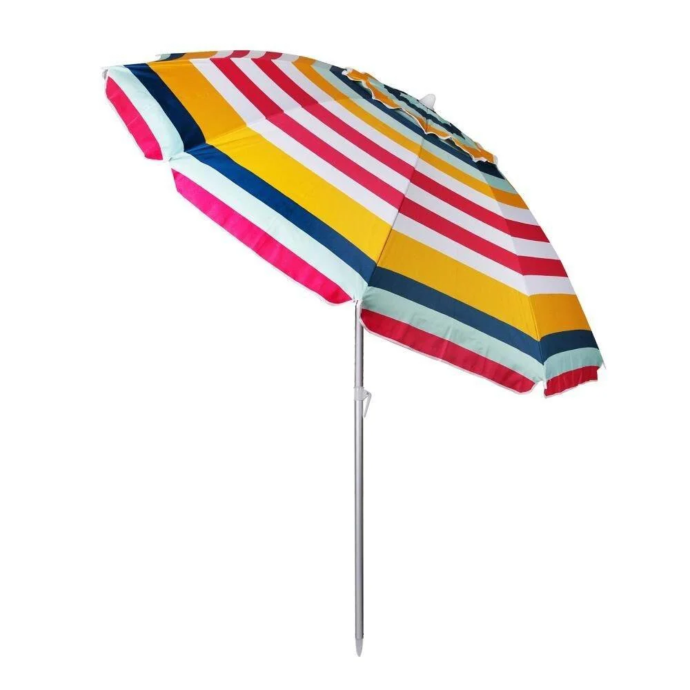 Guarda-Sol Listrado Colorido 2,2m - A/CASA | MadeiraMadeira
