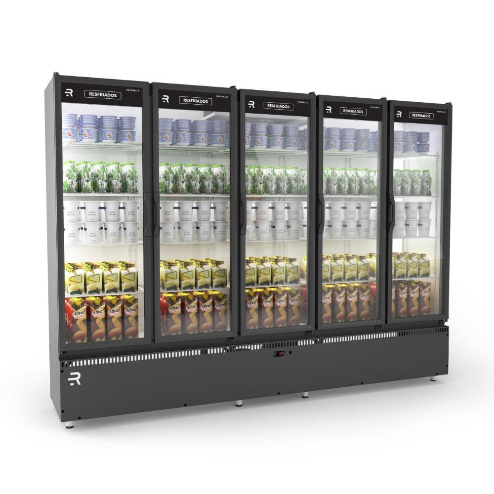 Auto Servico Frios E Laticinios Vanguard Asvr5p Preto 5 Portas 220V ...