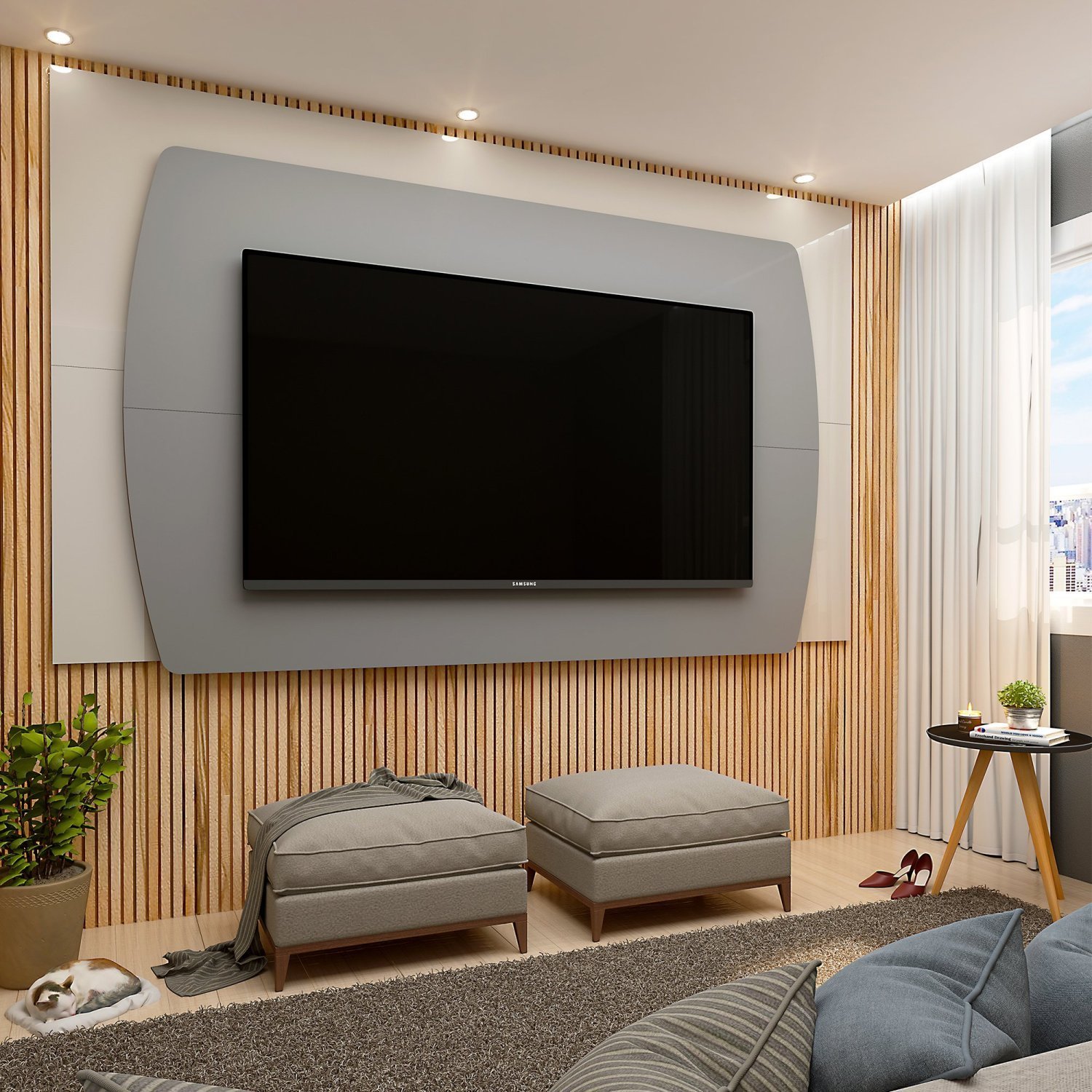 Painel para TV até 75 Polegadas Sublime 220 Gelius Móveis | MadeiraMadeira