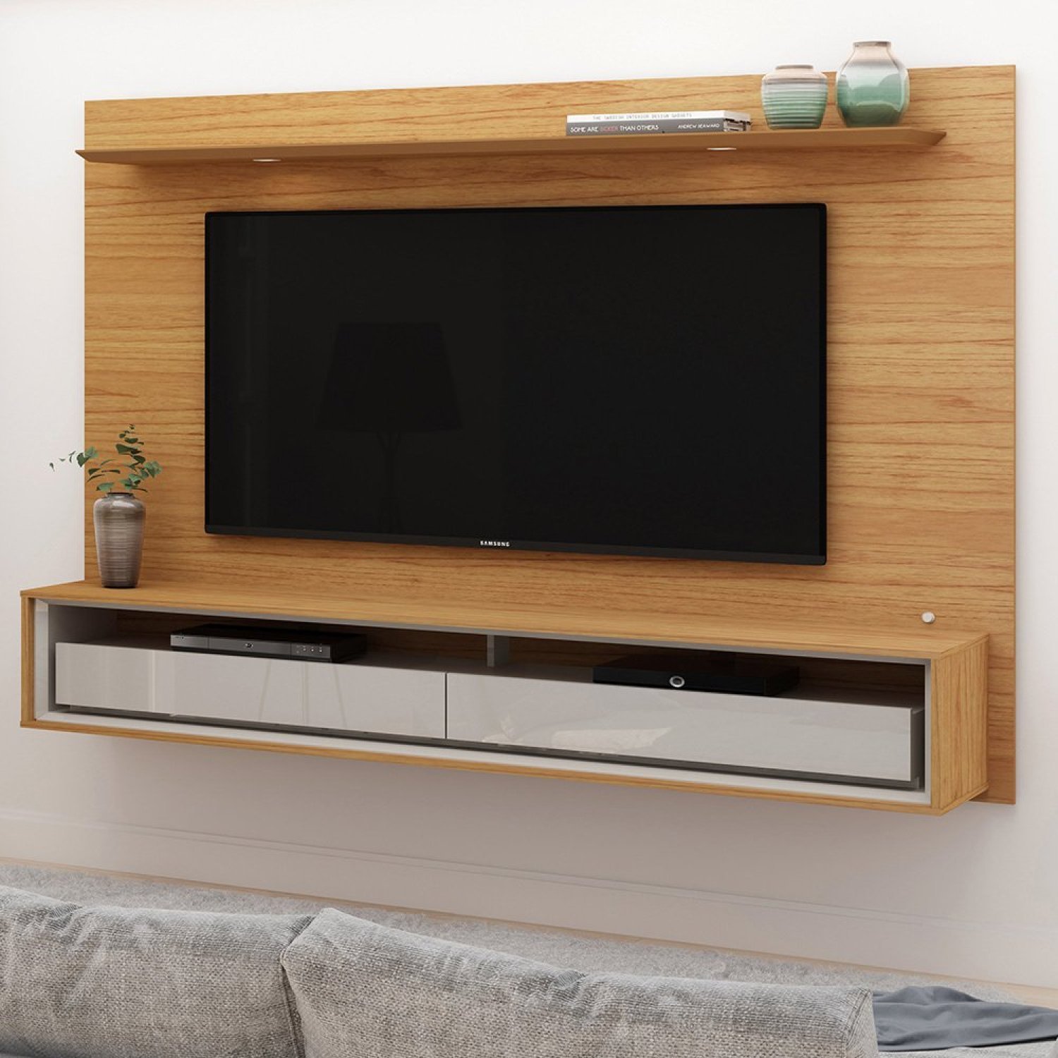 Painel Home para TV até 65 Polegadas com LED Supreme 180 Gelius Móveis | MadeiraMadeira