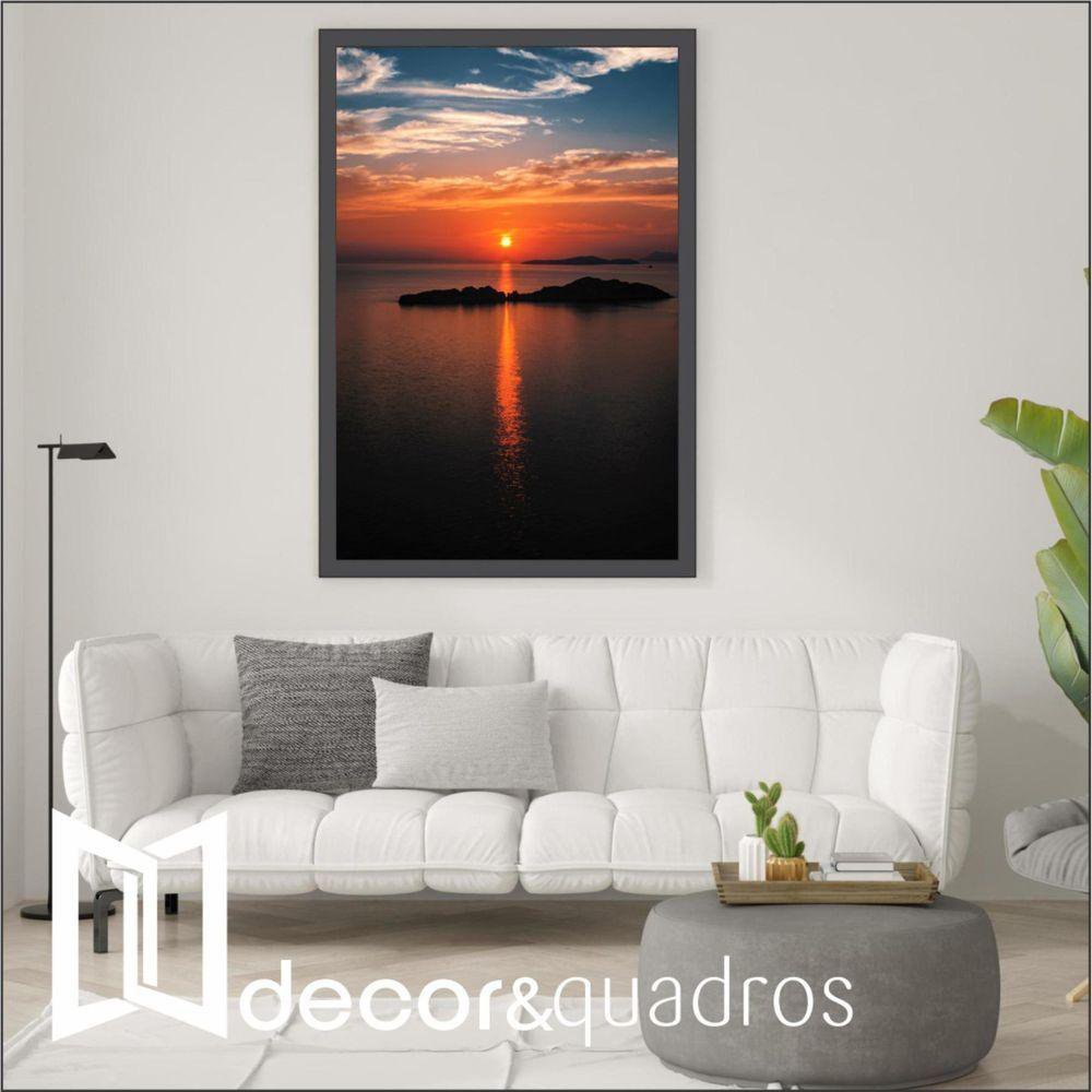 Quadro Por Do Sol No Mar 2 40x60 Cm Adesivo Fotográfico | MadeiraMadeira