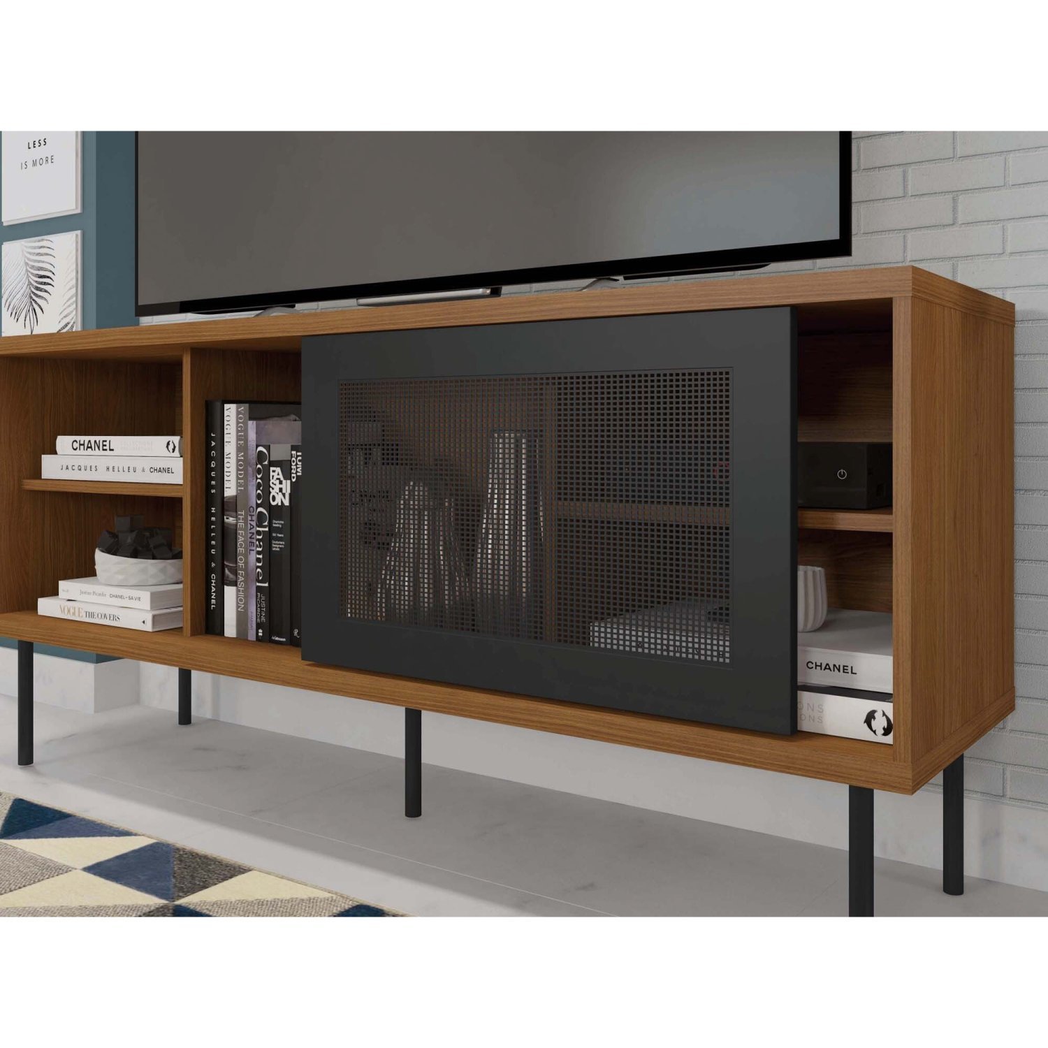 Rack para TV até 55 Polegadas Industrial 136cm em BP Porta Telada ...