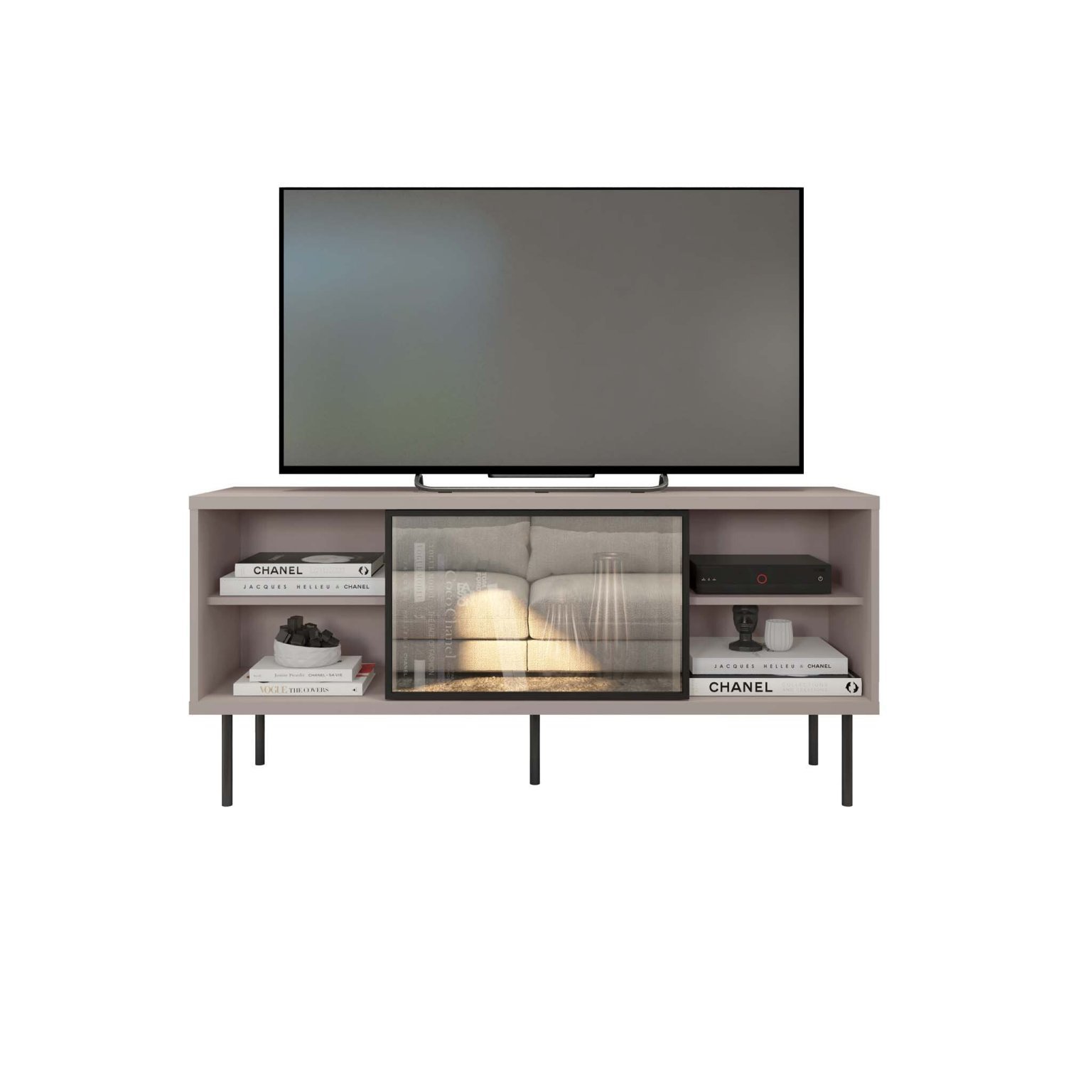 Rack para TV até 55 Polegadas Industrial 136cm em BP Porta Reflecta ...