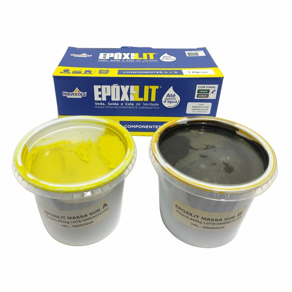 Massa Epóxi Subaquática Naval Epóxilit 1kg | MadeiraMadeira