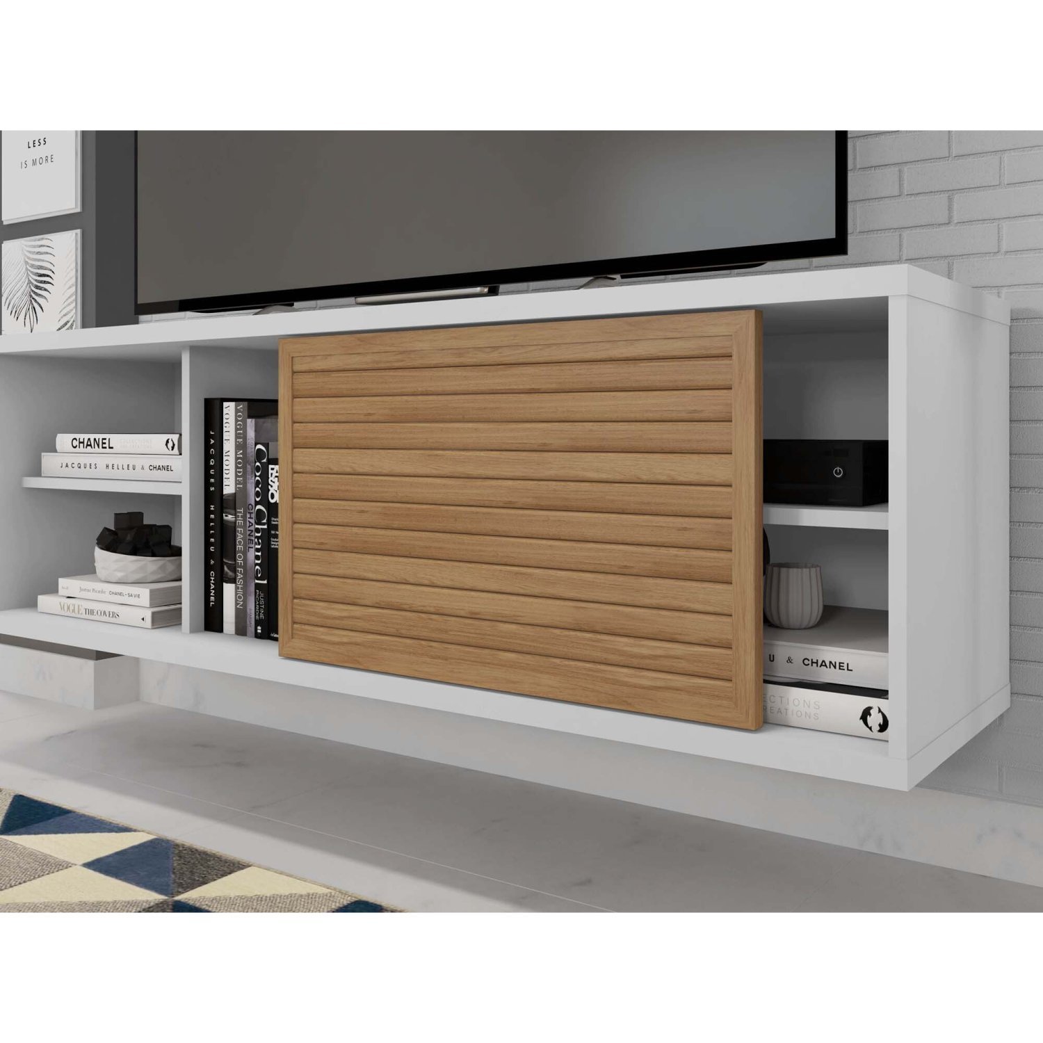 Rack Suspenso para TV até 55 Polegadas 136cm em BP Porta Pier ...