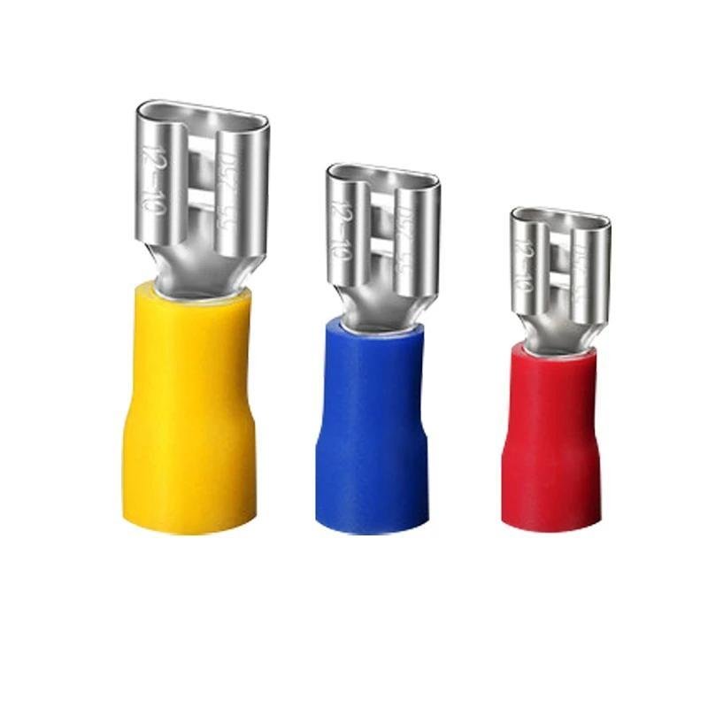 1000un Kit Terminal Fêmea Faston Pré-isolado 0,5 a 6,0mm | MadeiraMadeira