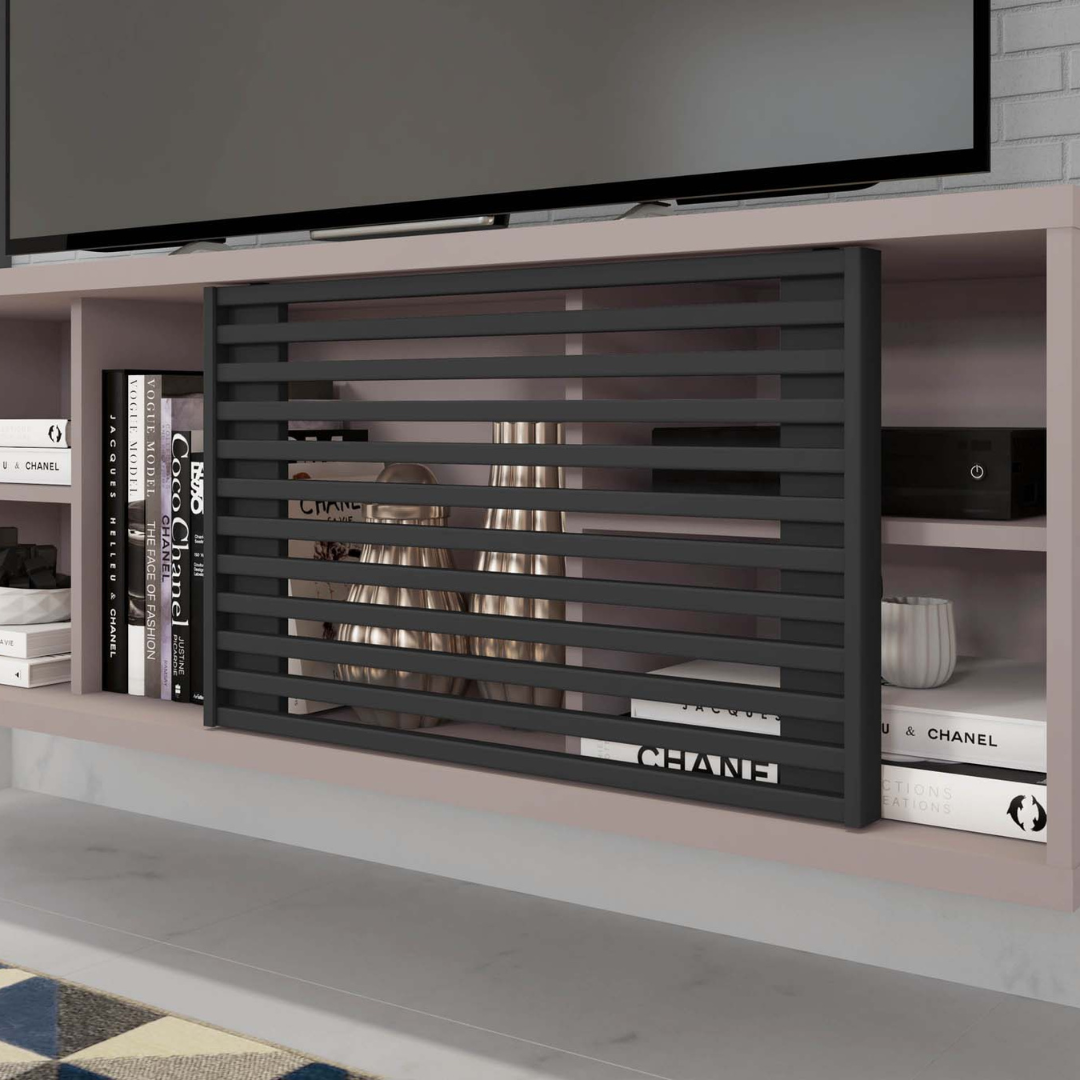 Rack Suspenso para TV até 55 Polegadas 136cm em BP Porta Ripada ...