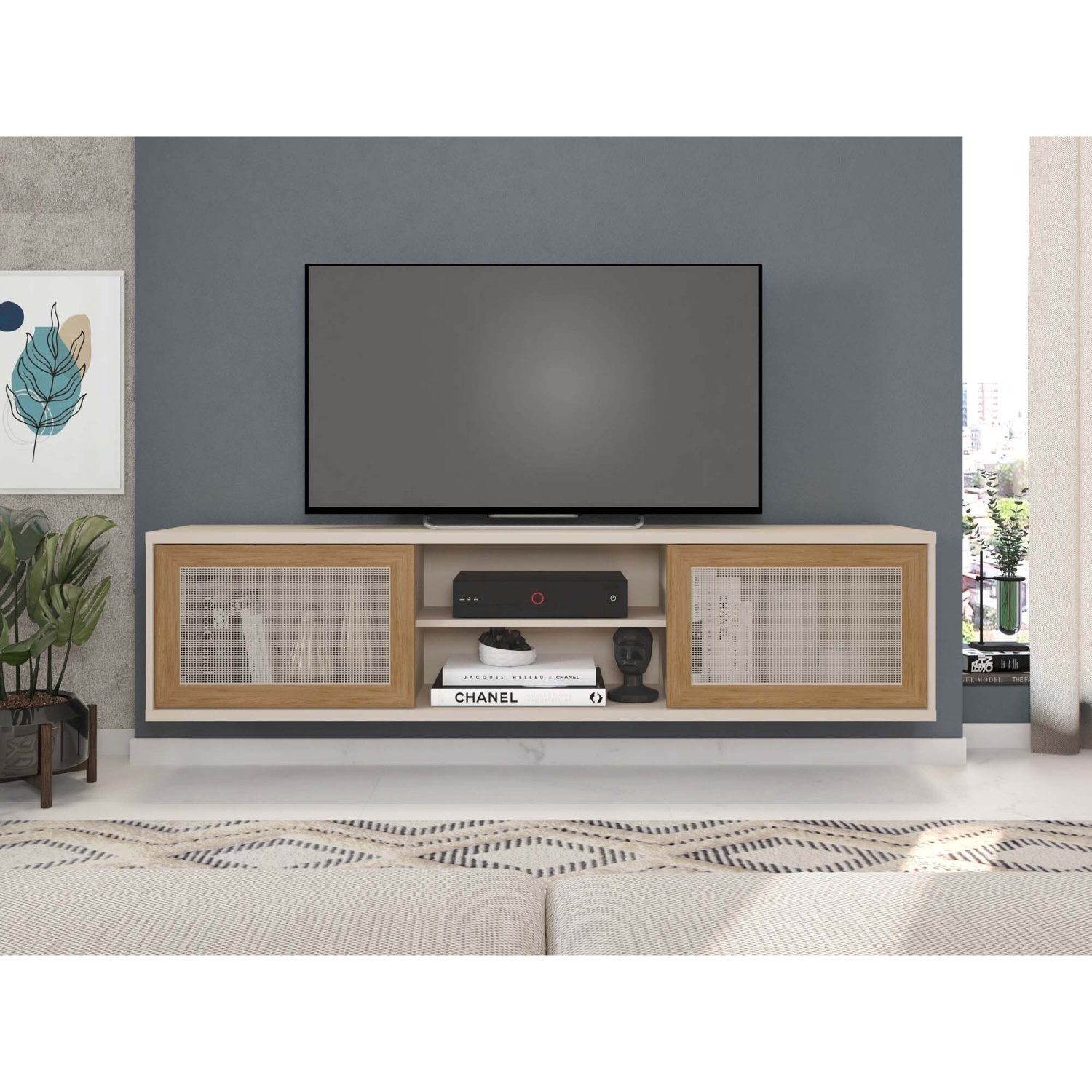 Rack Suspenso para TV até 72 Polegadas 180cm em BP Porta Telada ...