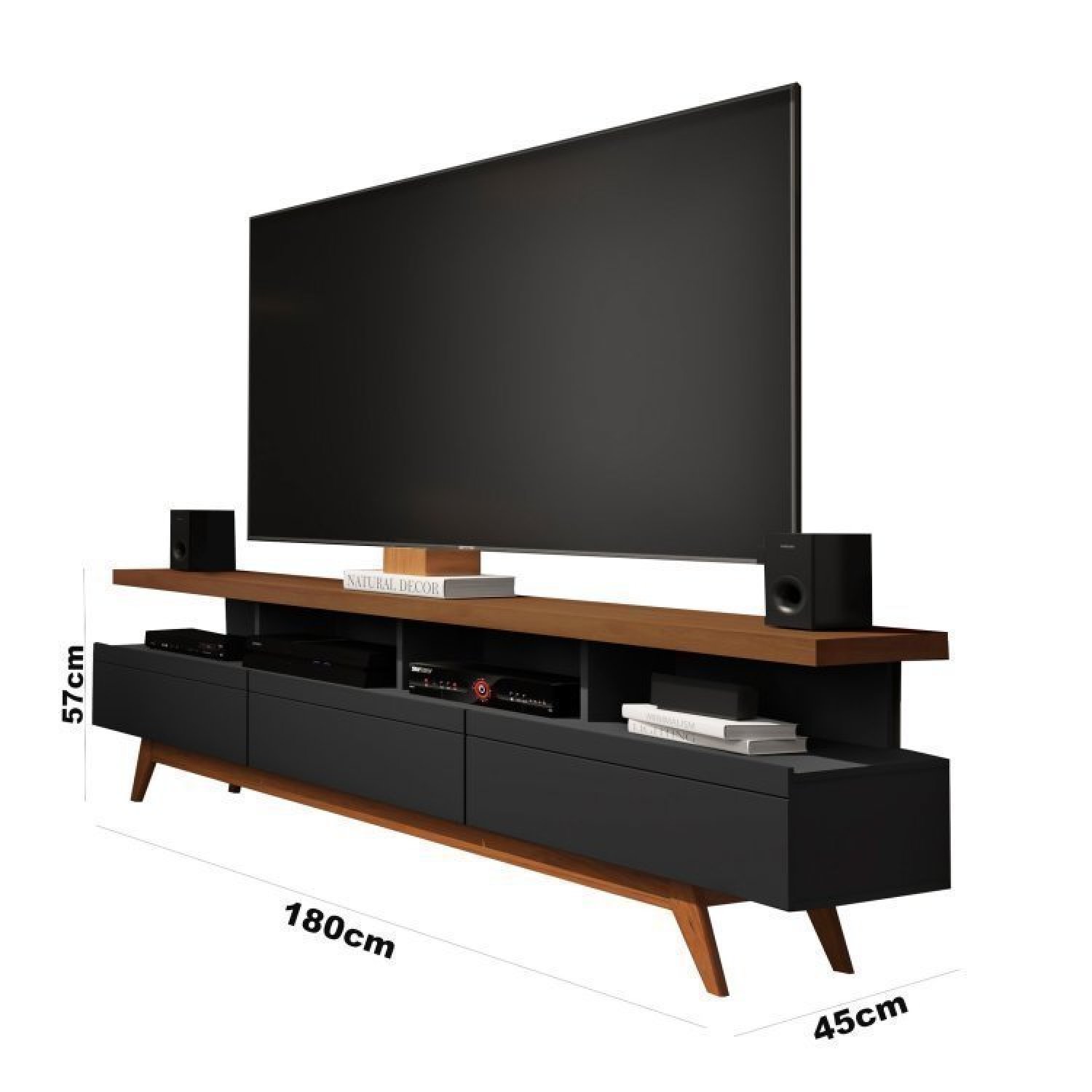 Rack com Painel para TV até 70 Polegadas Retrô 180cm Vivare Wood Giga Móveis | MadeiraMadeira