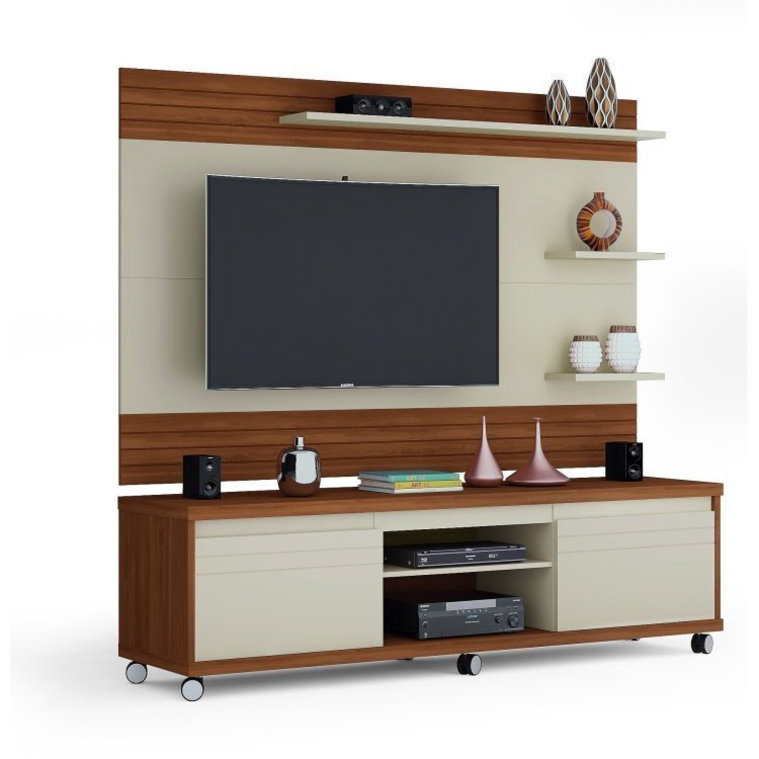 Rack com Painel para TV até 50 Polegadas Mirage 180cm Giga Móveis | MadeiraMadeira