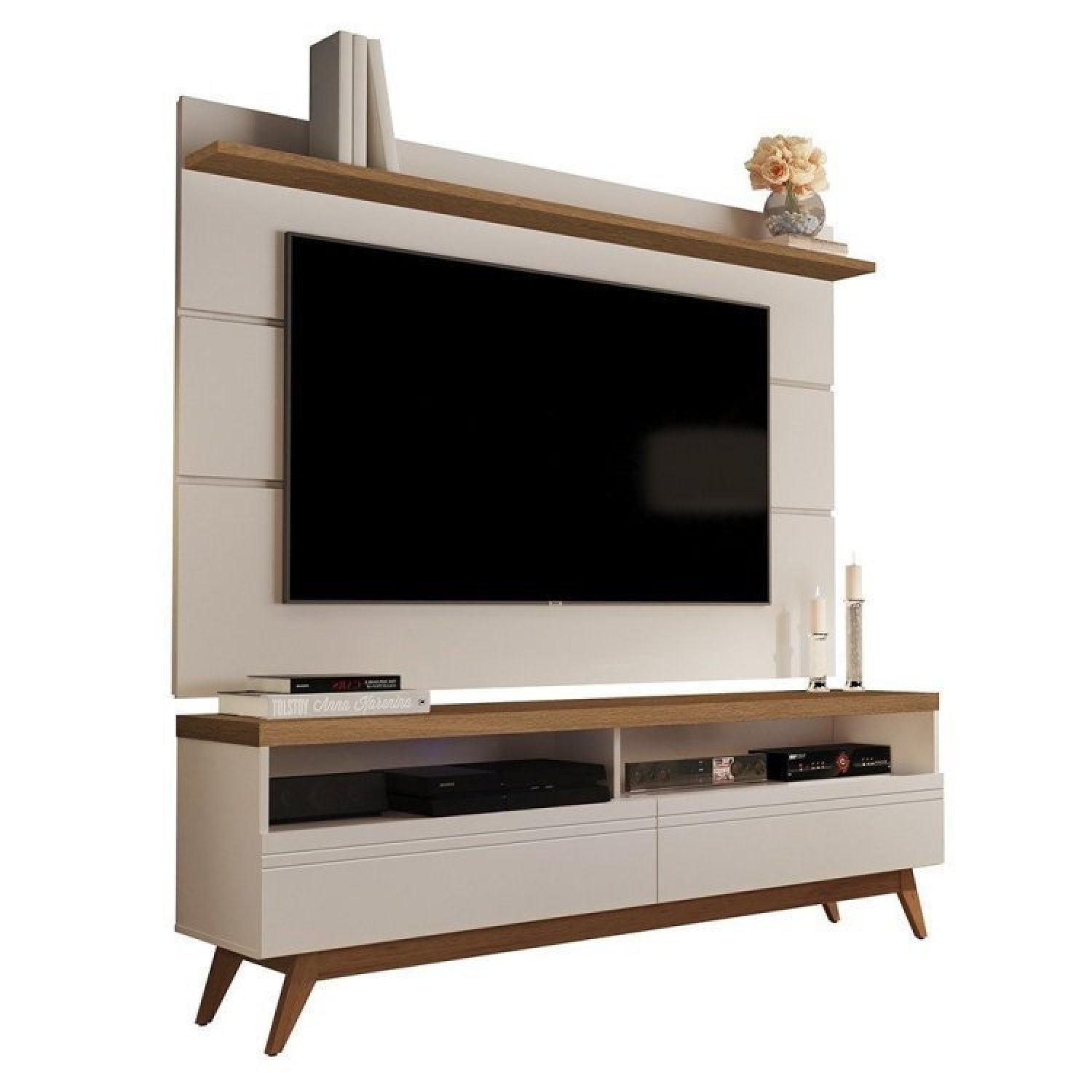 Rack com Painel Munique Vivare para TV até 60 Polegadas 160cm Yescasa | MadeiraMadeira