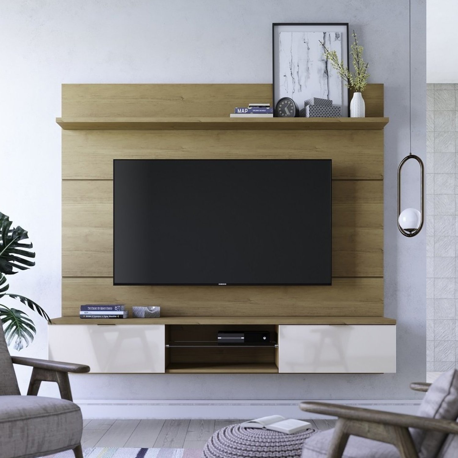 Estante Home Suspensa para TV até 60 Polegadas 2 Gavetas Soul 1.8 | MadeiraMadeira
