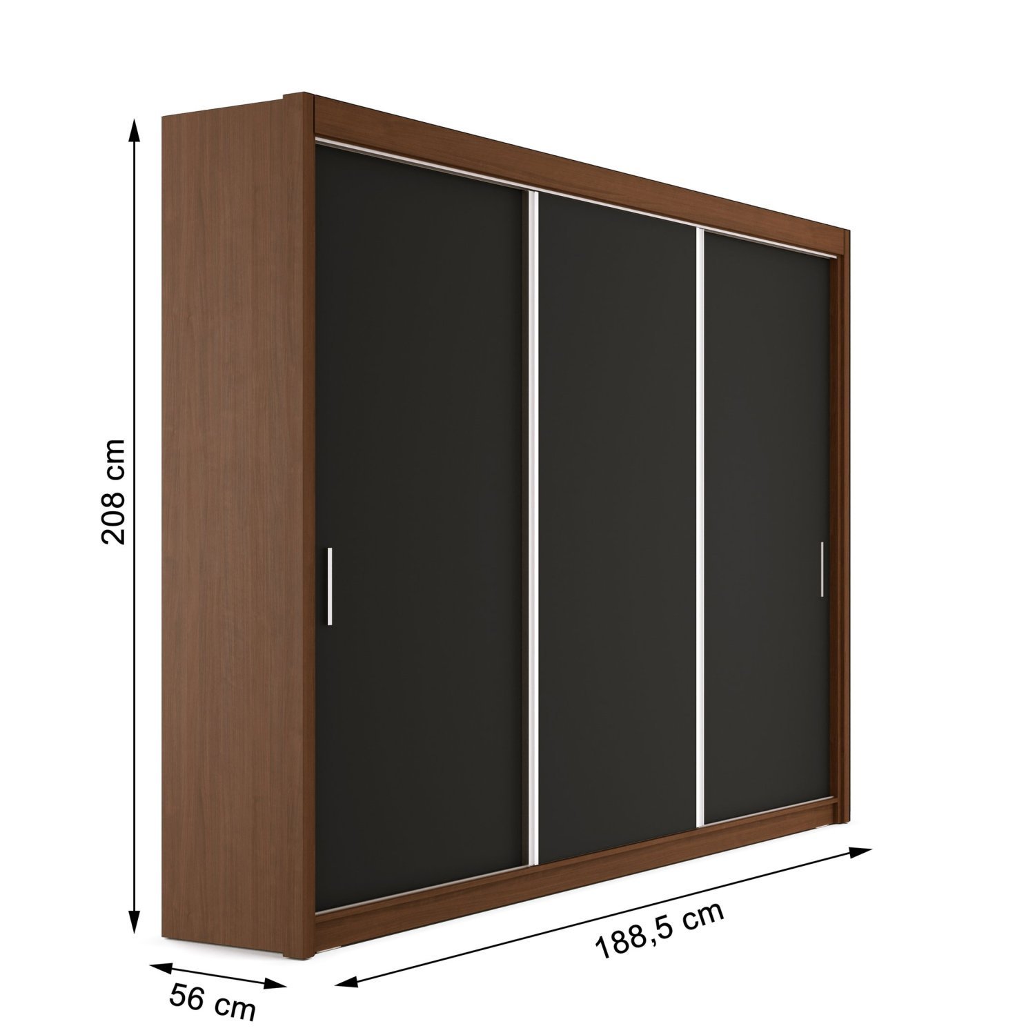 Guarda Roupa Casal 3 Portas 4 Gavetas Viena Yescasa | MadeiraMadeira