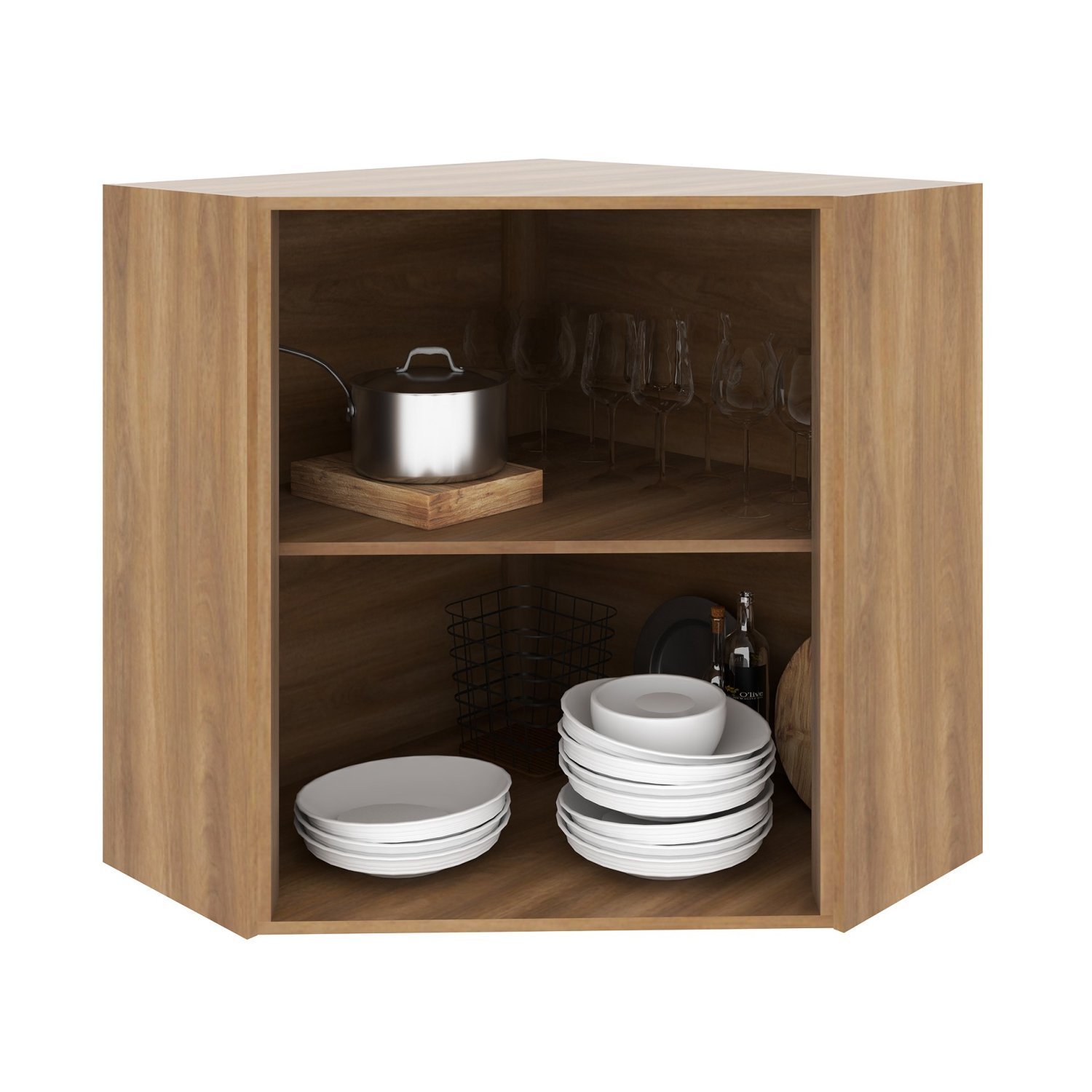 Armário Canto Oblíquo para Cozinha 2 Portas 70cm Lavínia Moveis Sul ...