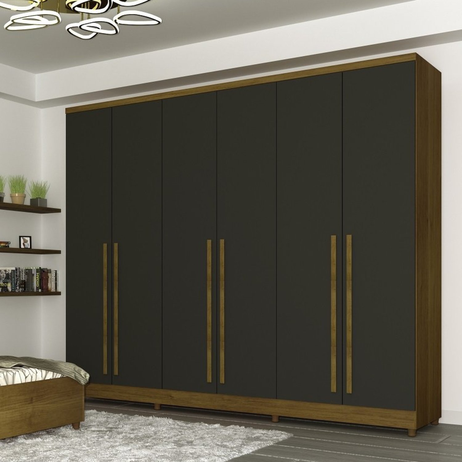 Guarda Roupa Casal 6 Portas 6 Gavetas Requinte Tcil Móveis | MadeiraMadeira