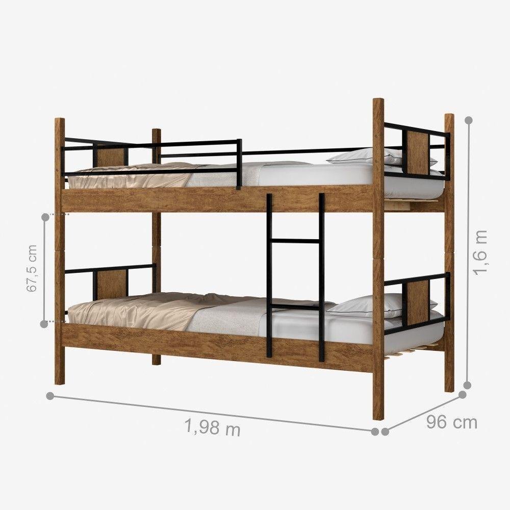 Beliche Vintage Kastro Preto E Canela Rustico | MadeiraMadeira