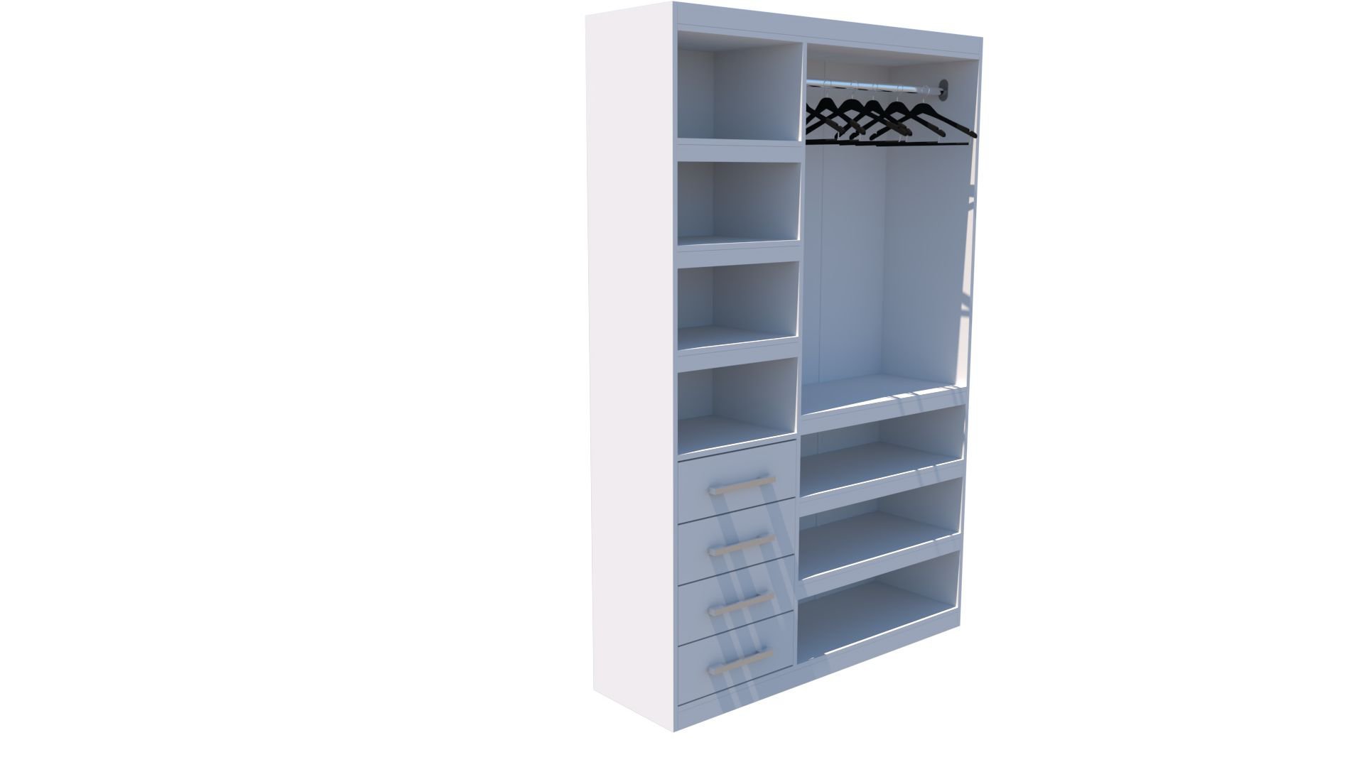 Armário reforçado completo MDF (Closet Space) | MadeiraMadeira