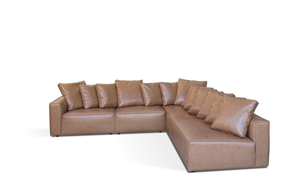 Sofa Kamu de Living Sofa de Canto Courissimo Caramelo | MadeiraMadeira