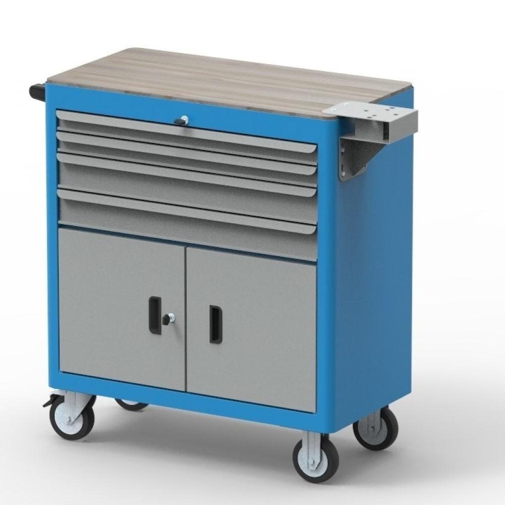 Carro para Ferramentas com 4 Gavetas e 2 Portas 156a Cmb | MadeiraMadeira