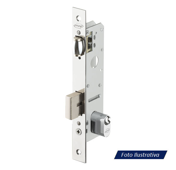 Fechadura Imab Rolete 1610 Inox Polido Esquerdo | MadeiraMadeira