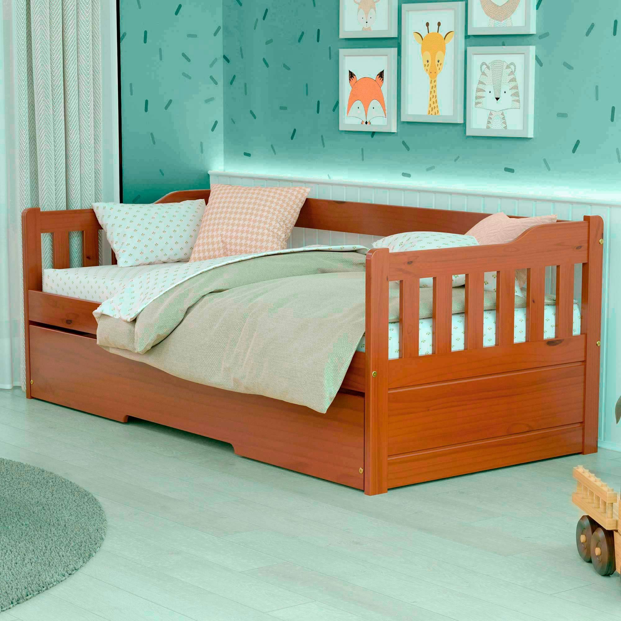 Bicama Infantil Madeira Macica Castanho Claro Exclusivo Housin CS005-02 ...