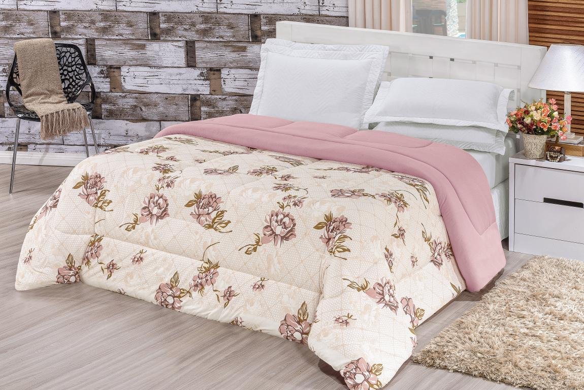 Edredom Casal Super King Quality Dupla Face Malha Fio 30/1 Penteado 100 ...