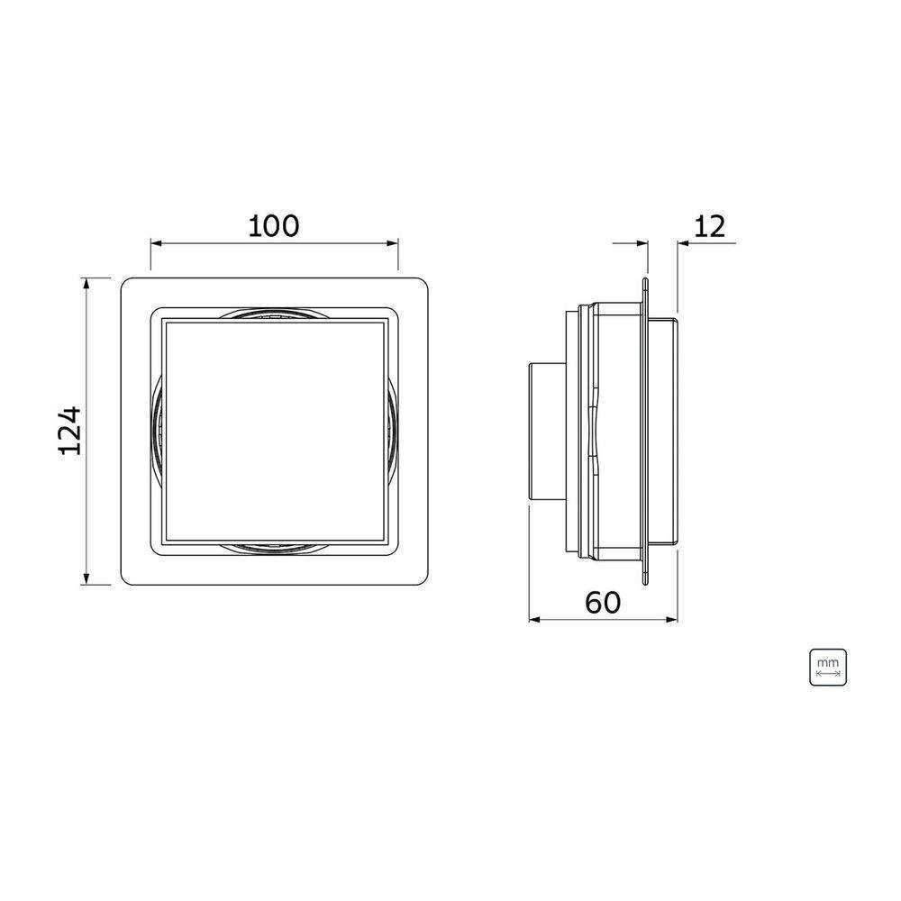 Ralo Quadrado em Pvc com Tampa em Aço Inox Tramontina Square 10x10 Cm ...