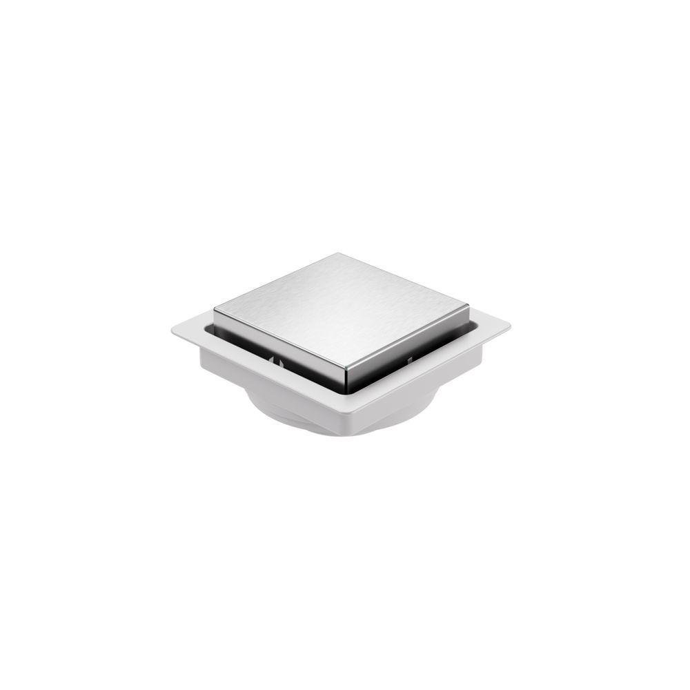 Ralo Quadrado em Pvc com Tampa em Aço Inox Tramontina Square 10x10 Cm ...