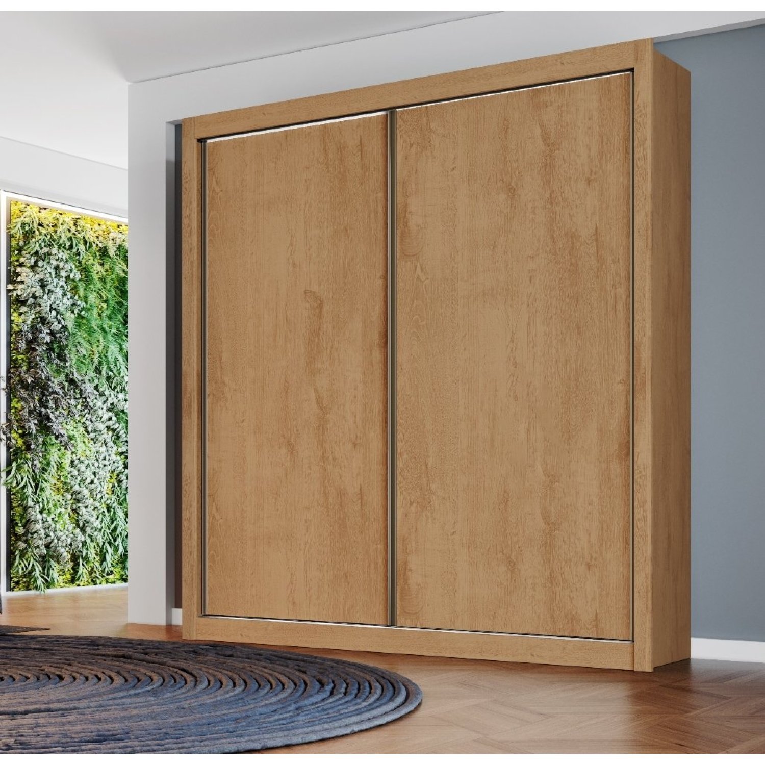 Guarda Roupa Solteiro 2 Portas de Correr 4 Gavetas Zurique Móveis ...