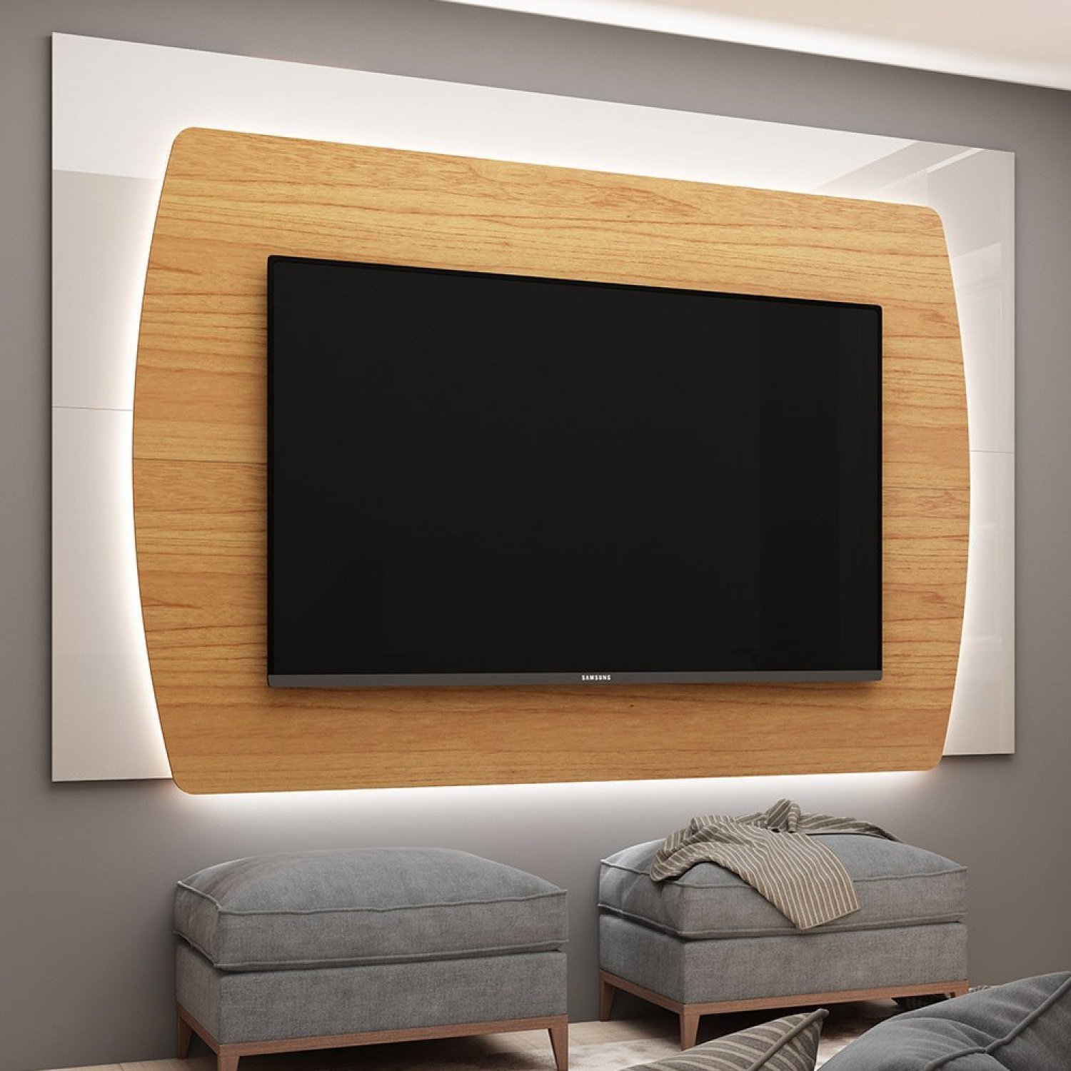 Painel para TV até 65 Polegadas com LED Sublime 180cm Gelius Móveis ...