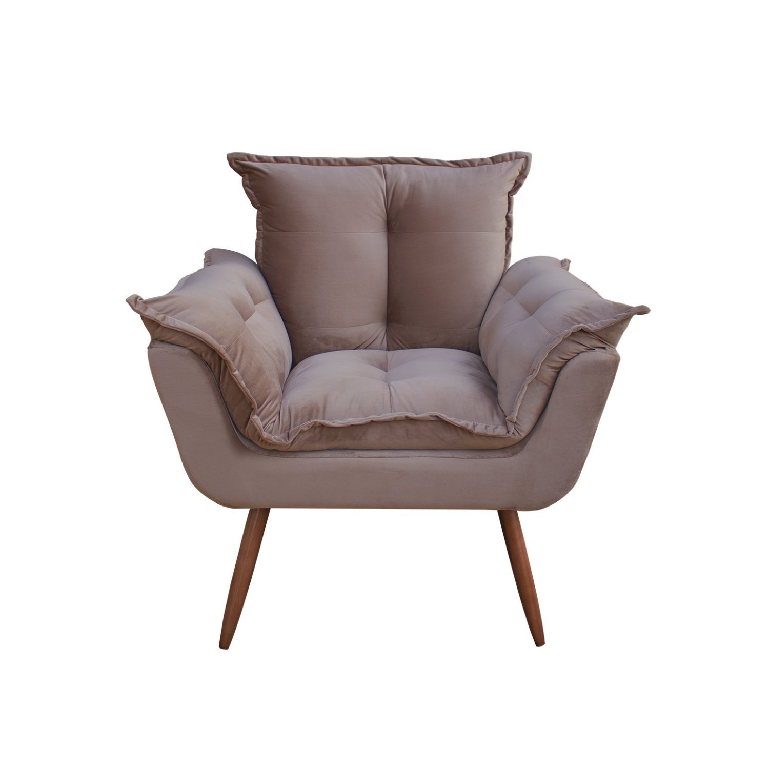 Poltrona Decorativa Grande Veludo Opala RR Divano | MadeiraMadeira