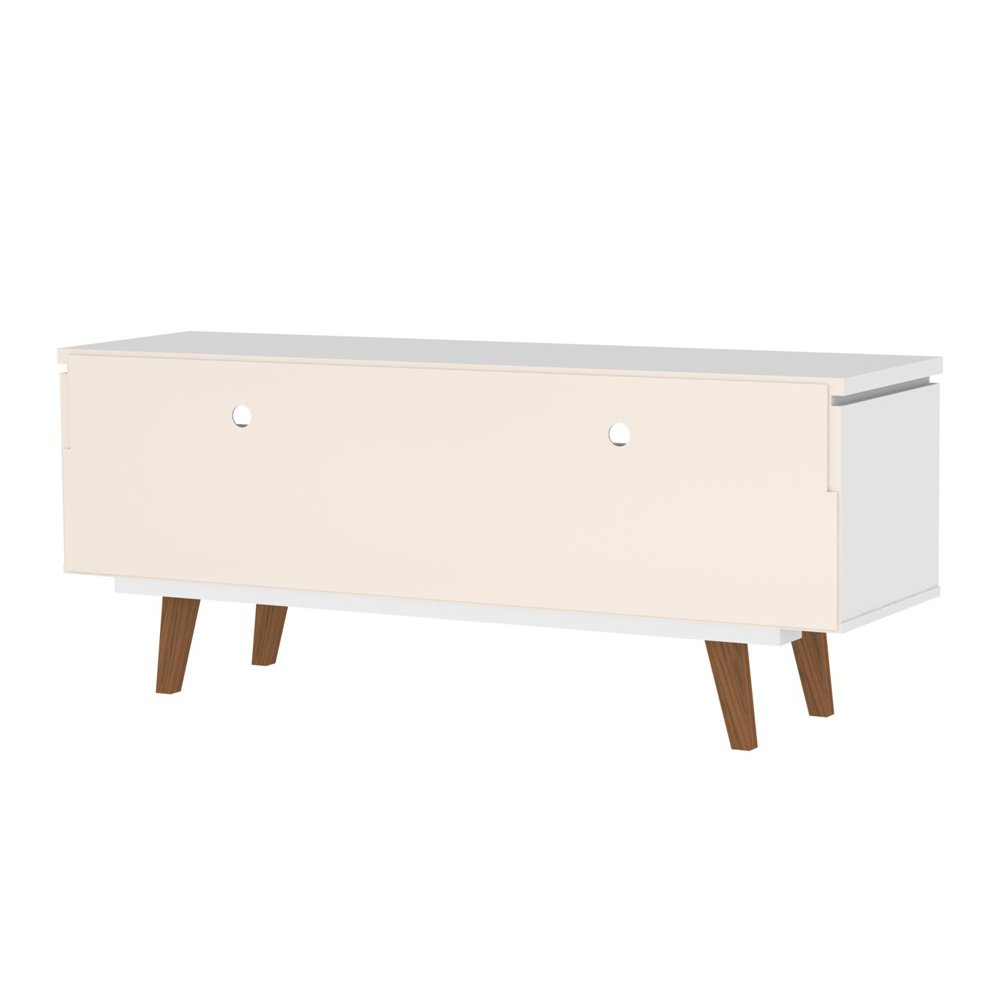 Rack De Sala TV até 60 polegadas Vintage Levis Branco Ac | MadeiraMadeira