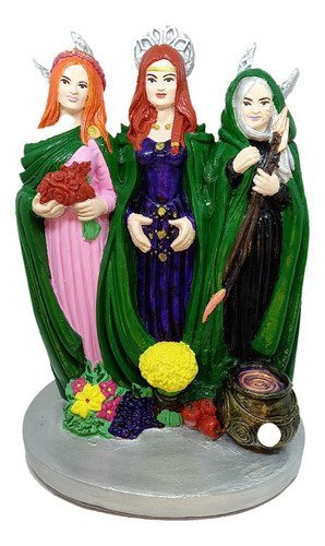 Imagem Deusa Tríplice Hecate Wicca Gesso | MadeiraMadeira