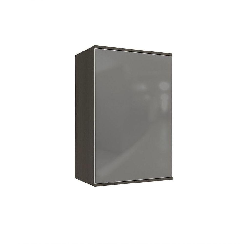 Armário Aéreo Nox 1 Portas Onix/steel/vidro Inox 60 Cm | MadeiraMadeira