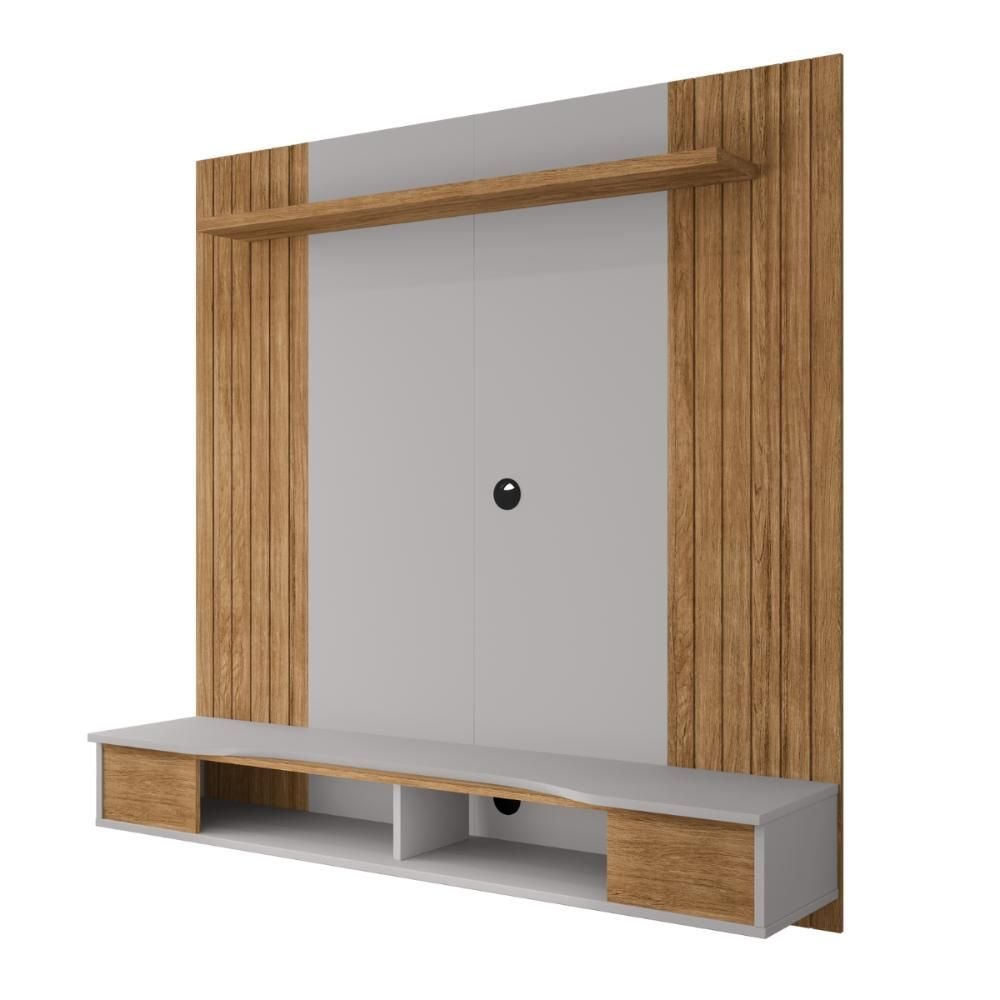 Painel Tv até 65 Pol Jeri Cinamomo Off White Bechara | MadeiraMadeira