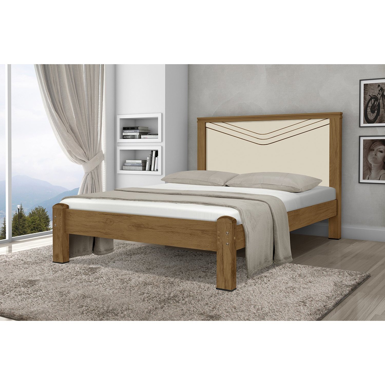Cama Queen Jasmim | MadeiraMadeira