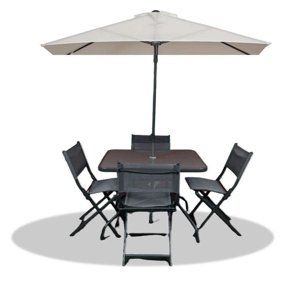 KIT COMPLETO DE PRAIA CONJUNTO DE MESA PARA JARDIM COM 4 CADEIRAS ...