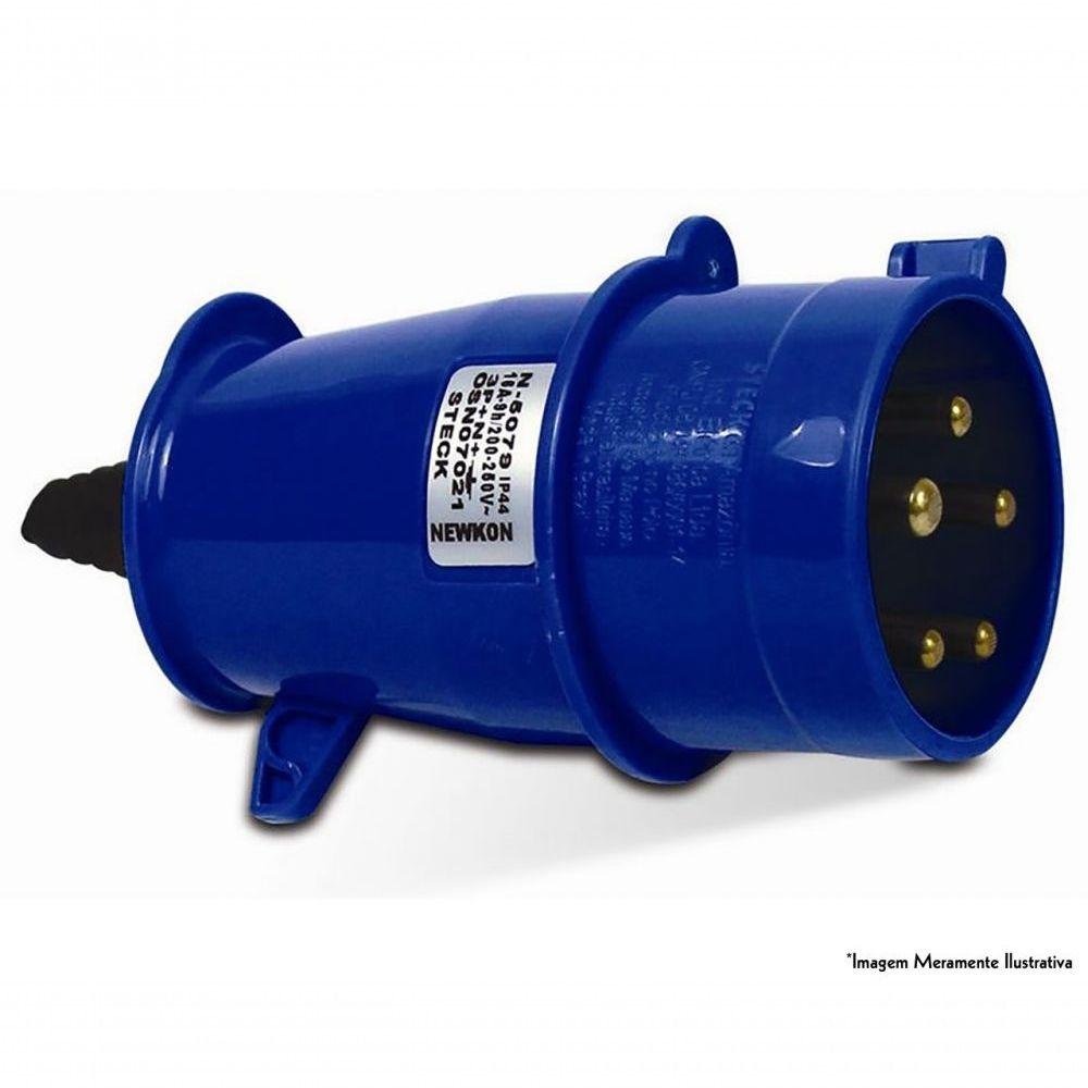 Plug Steck Industrial 2p+t 16a 220v Azul N-3076 | MadeiraMadeira