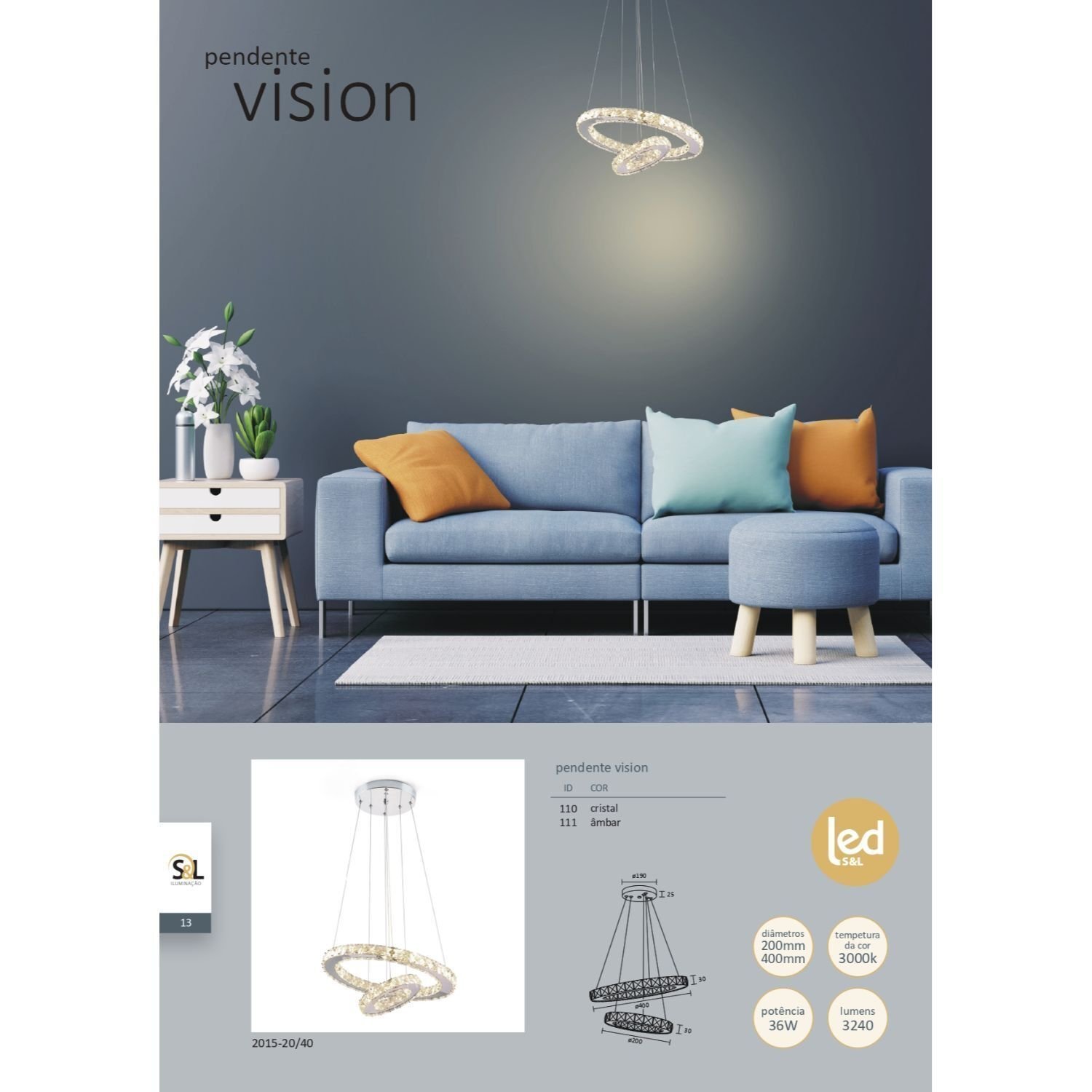 Pendente Vision 2015 Spotline Iluminação | MadeiraMadeira