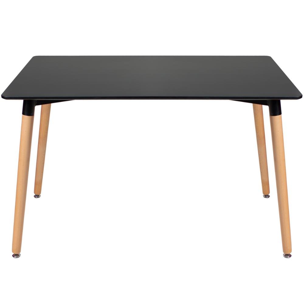 KIT - Mesa de jantar retangular Eames 80 x 140 cm preto + 6 cadeiras Eiffel DSW Roxo ...