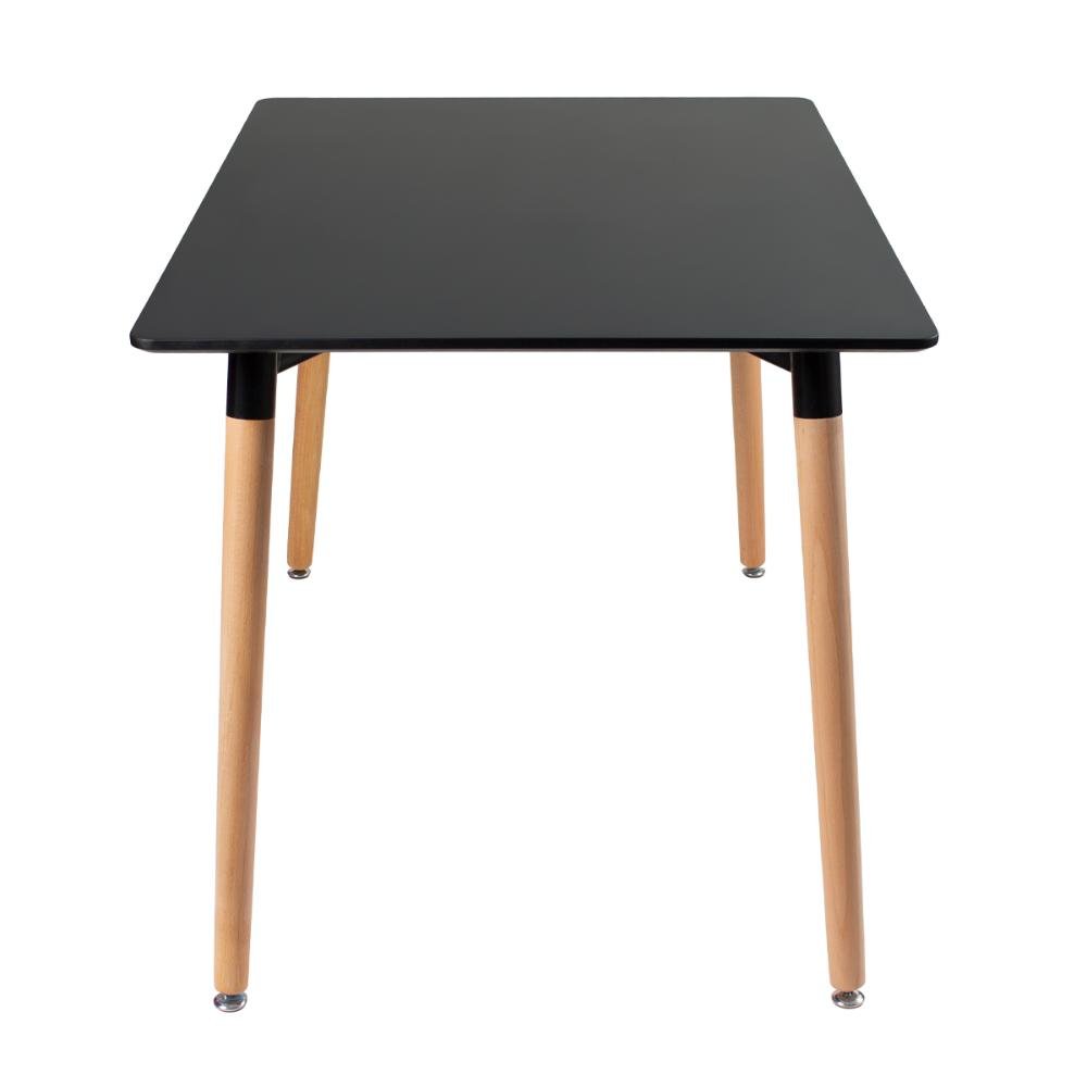 KIT - Mesa de jantar retangular Eames 80 x 140 cm preto + 6 cadeiras Eiffel DSW Roxo ...