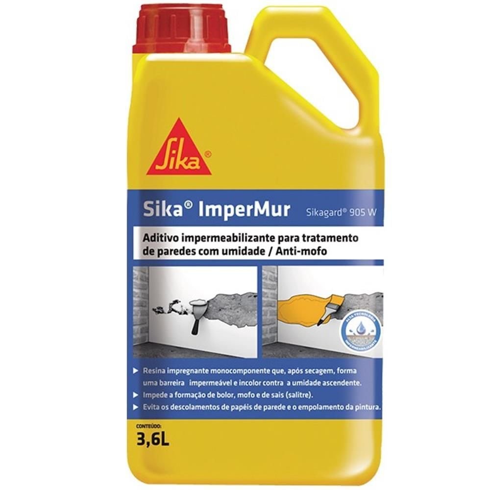 Sika Imper Mur 3,6 Litros - Br32804 - Sika Impermeabilizante 3,6l ...