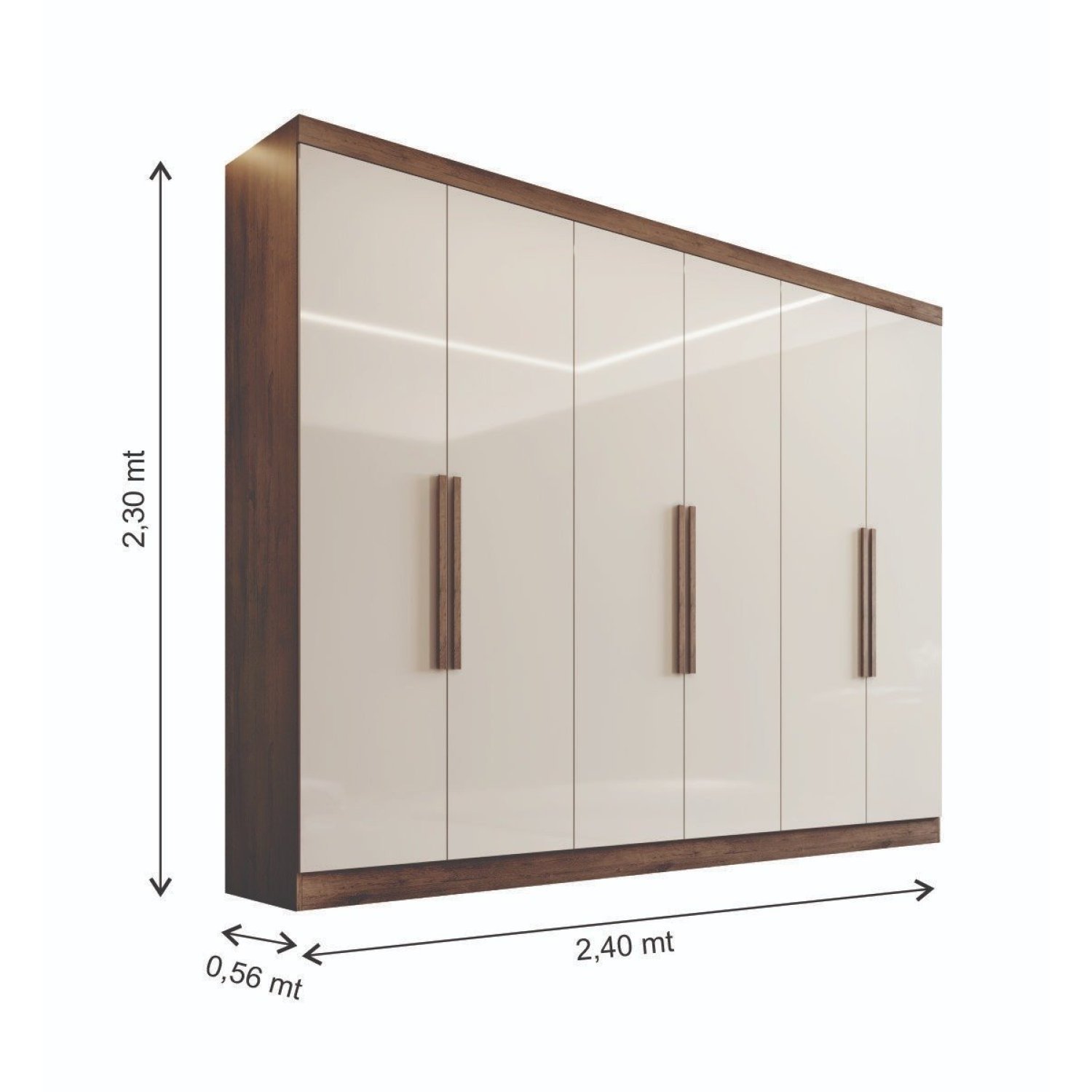 Guarda Roupa Casal 6 Portas 4 Gavetas Atlanta Plus Bianchi Moveis ...