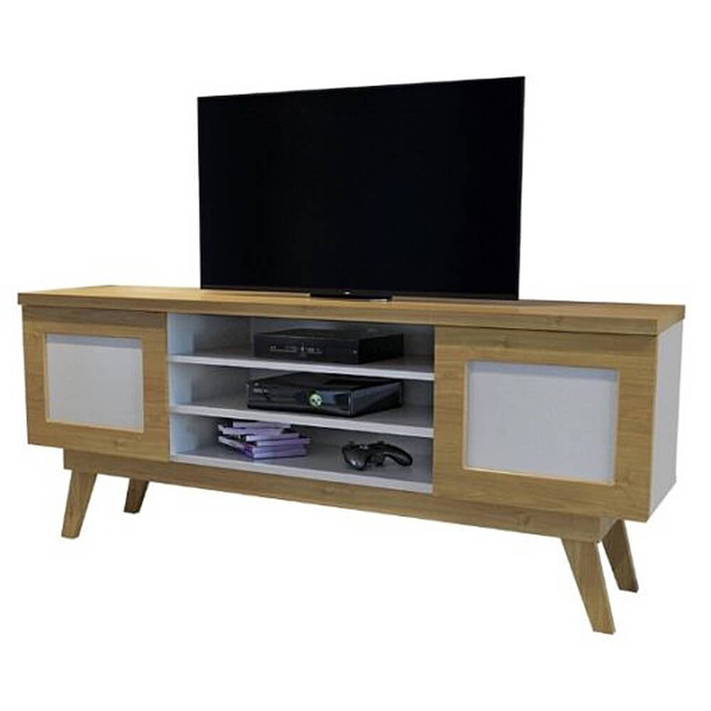 Rack para Tv até 60 Polegadas 2 Portas Detroit Cinamomo Off White ...