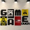 Conjunto Placas e Letras - Game Over | MadeiraMadeira