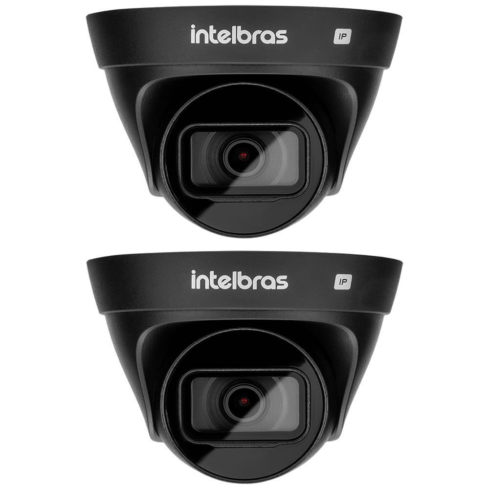 Kit 2 Câmeras Ip 2 Megapixels 30m Poe Vip 1230 D Black Intelbras ...